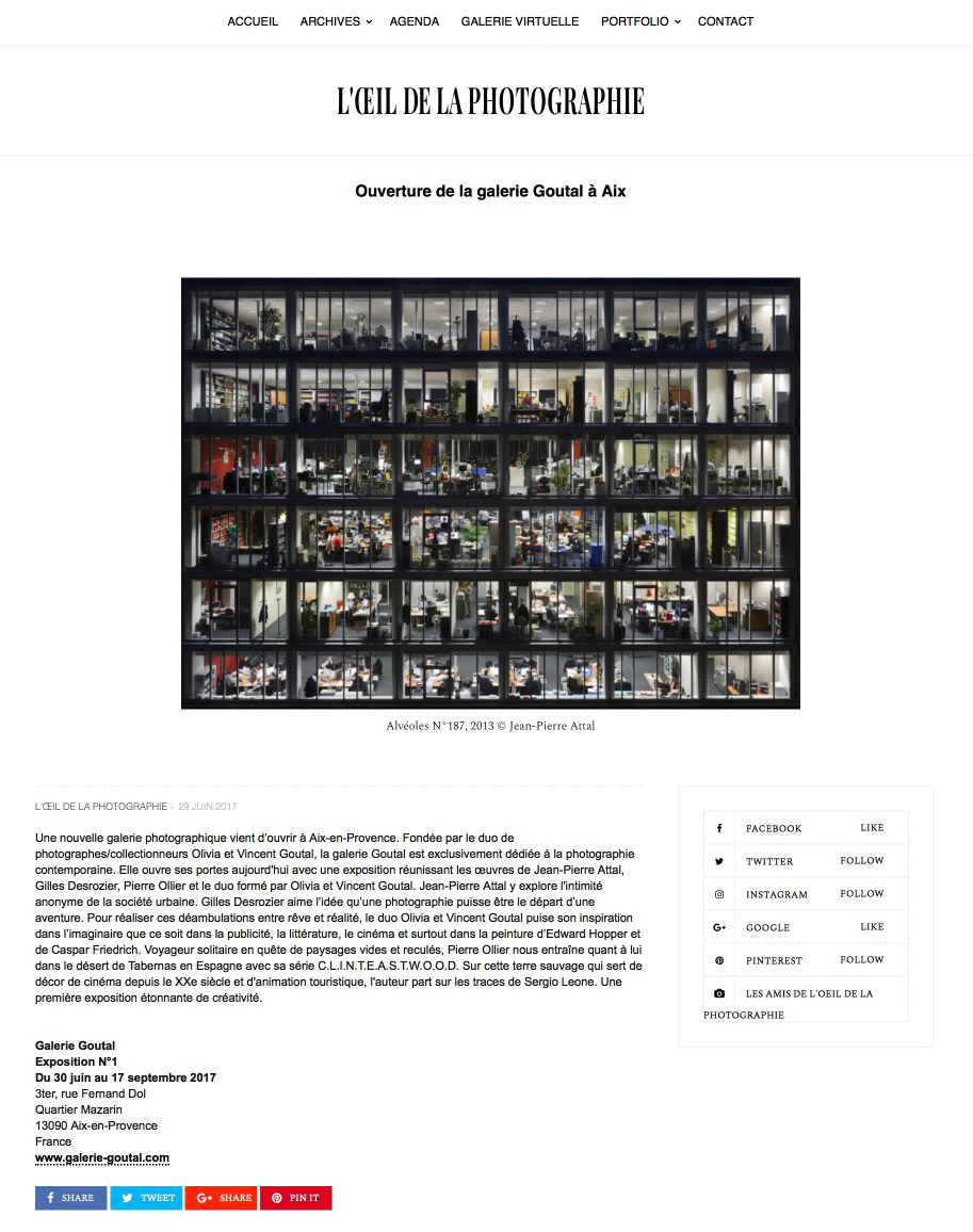 galerie art Aix en Provence l’oeil de la photographie expo N°1 ...